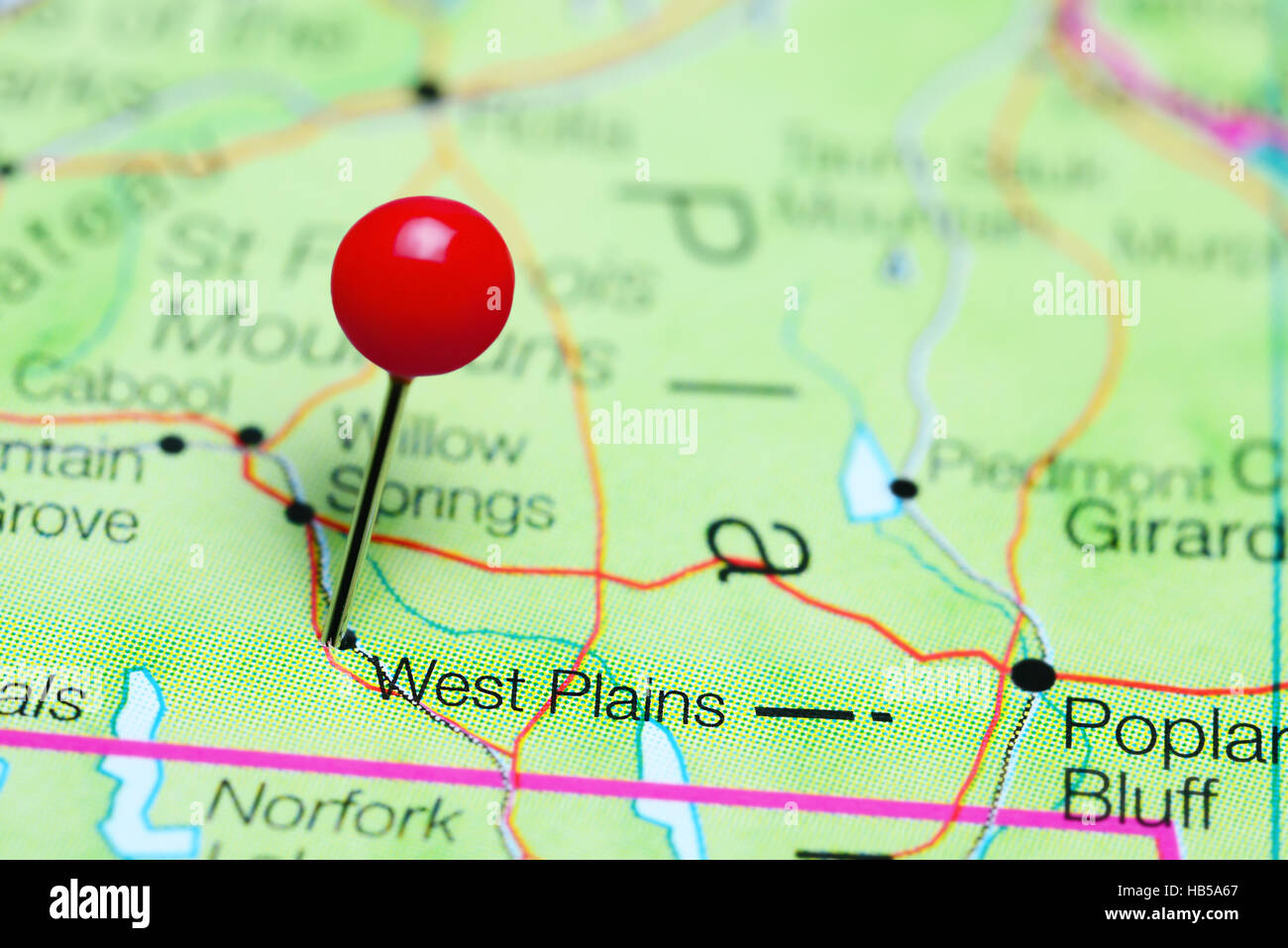 West Plains Karte Stockfotos und -bilder Kaufen - Alamy