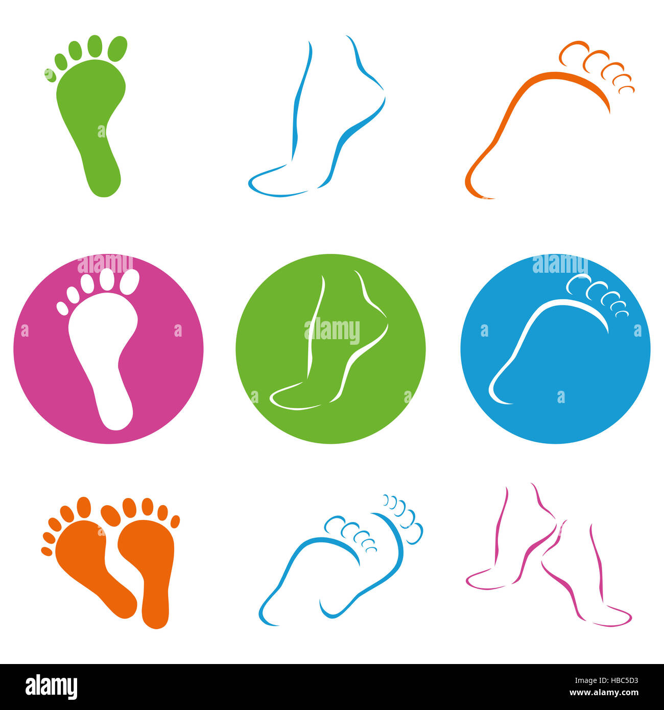 Fuß des Logos / Icons Stockfotografie - Alamy