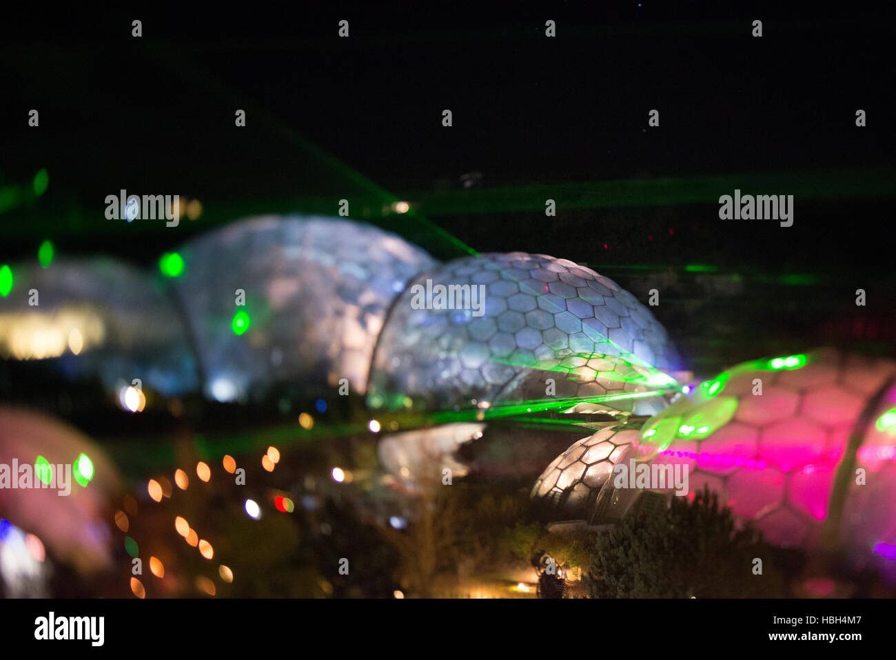 Aufnahme im Eden Project für das Festival of Light und Sound ...