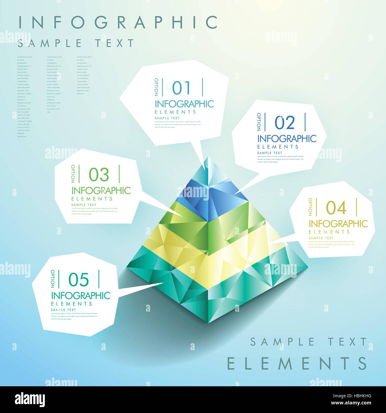 moderne abstrakte Pyramide Infografik Vektorelemente Stock-Vektorgrafik ...