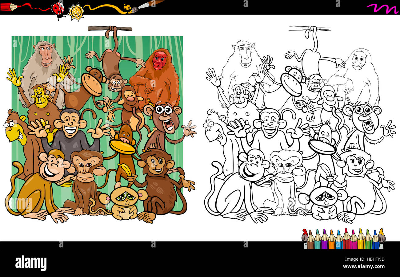 Affen malbuch -Fotos und -Bildmaterial in hoher Auflösung – Alamy