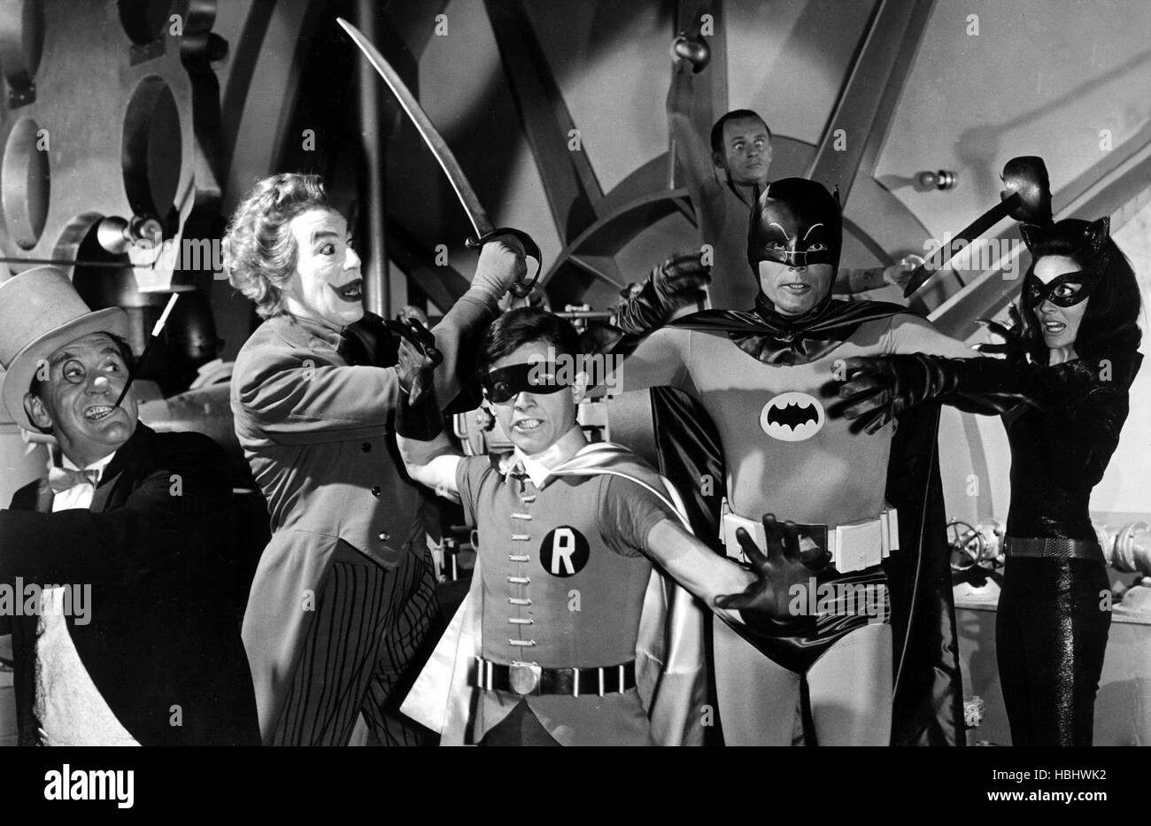 BATMAN, Burgess Meredith, Cesar Romero, Burt Ward, Frank Gorshin, Adam ...