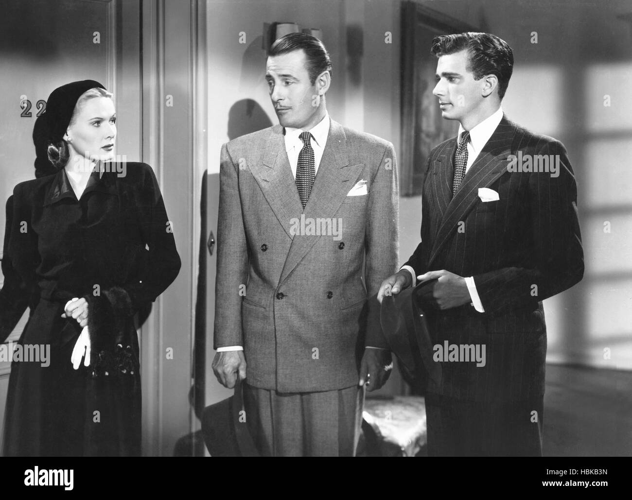 DIE Herausforderung von links, June Vincent, Tom Conway, Richard ...