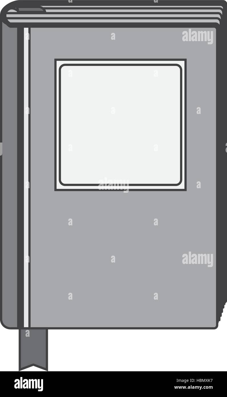 graue Silhouette Buch mit gestreiften Abdeckung-Vektor-illustration ...