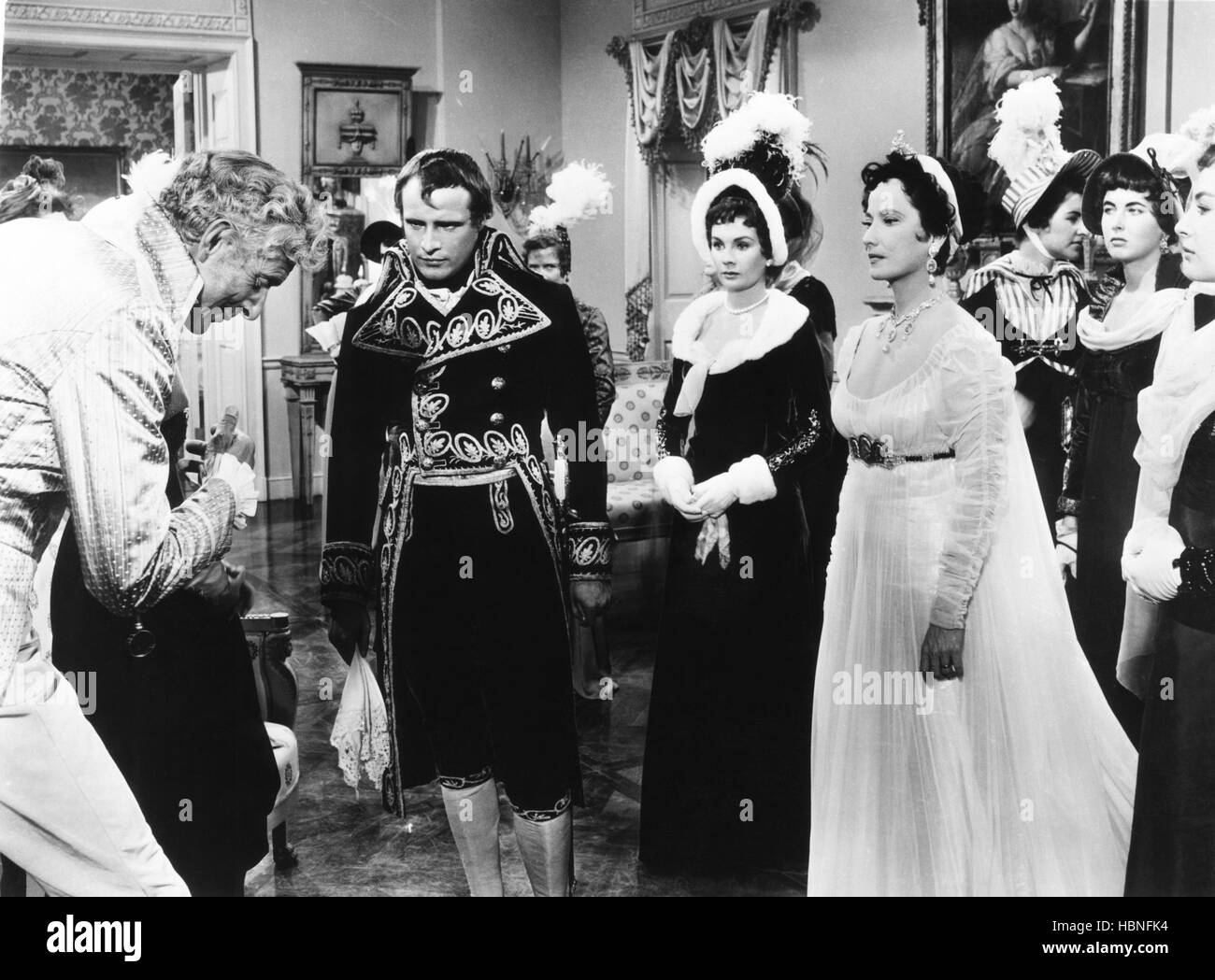 DESIREE, von links, Marlon Brando, Jean Simmons, Merle Oberon, 1954, TM ...