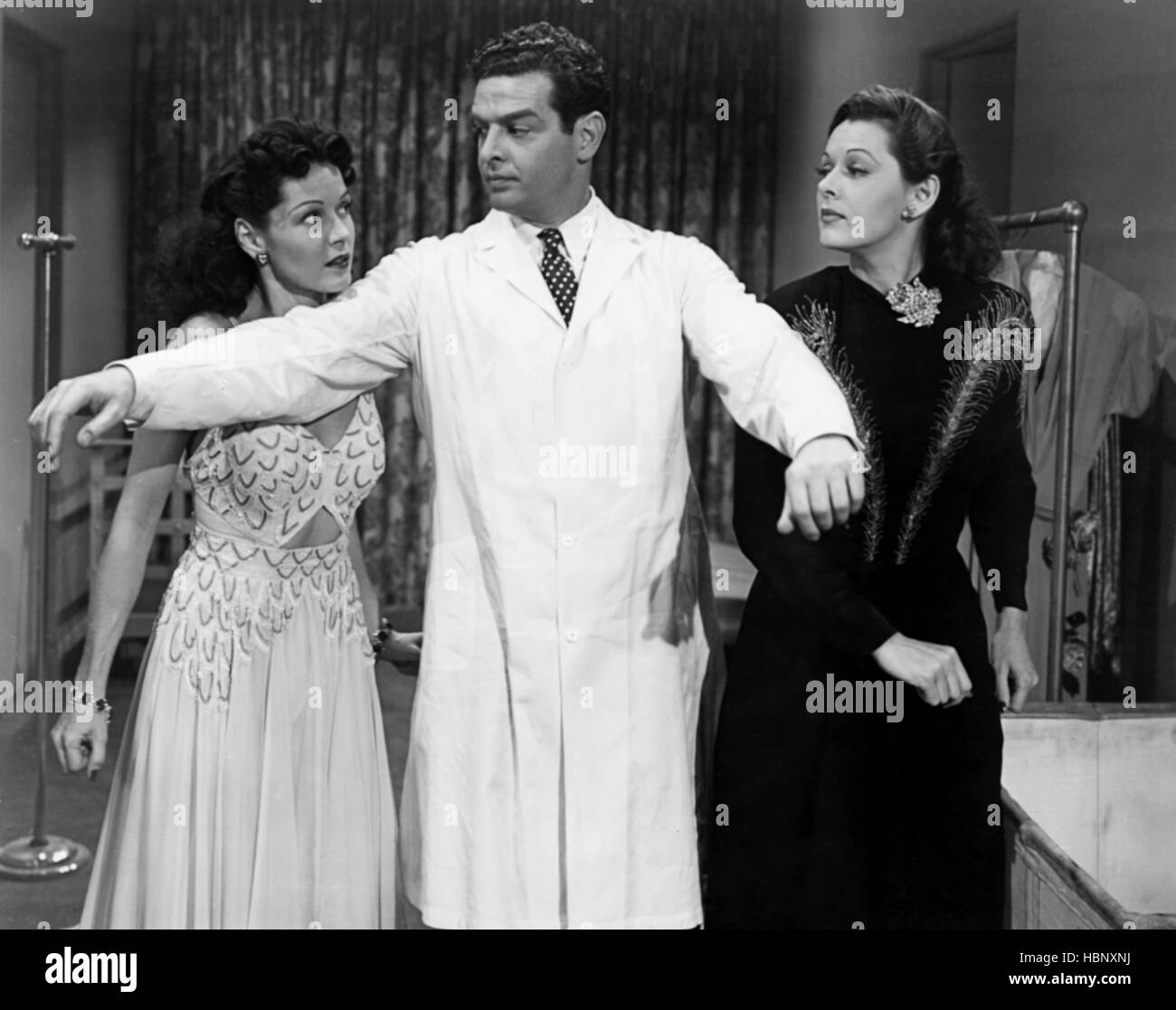 Mode-Modell, von links, Marjorie Weaver, Robert Lowery, Lorna Gray ...