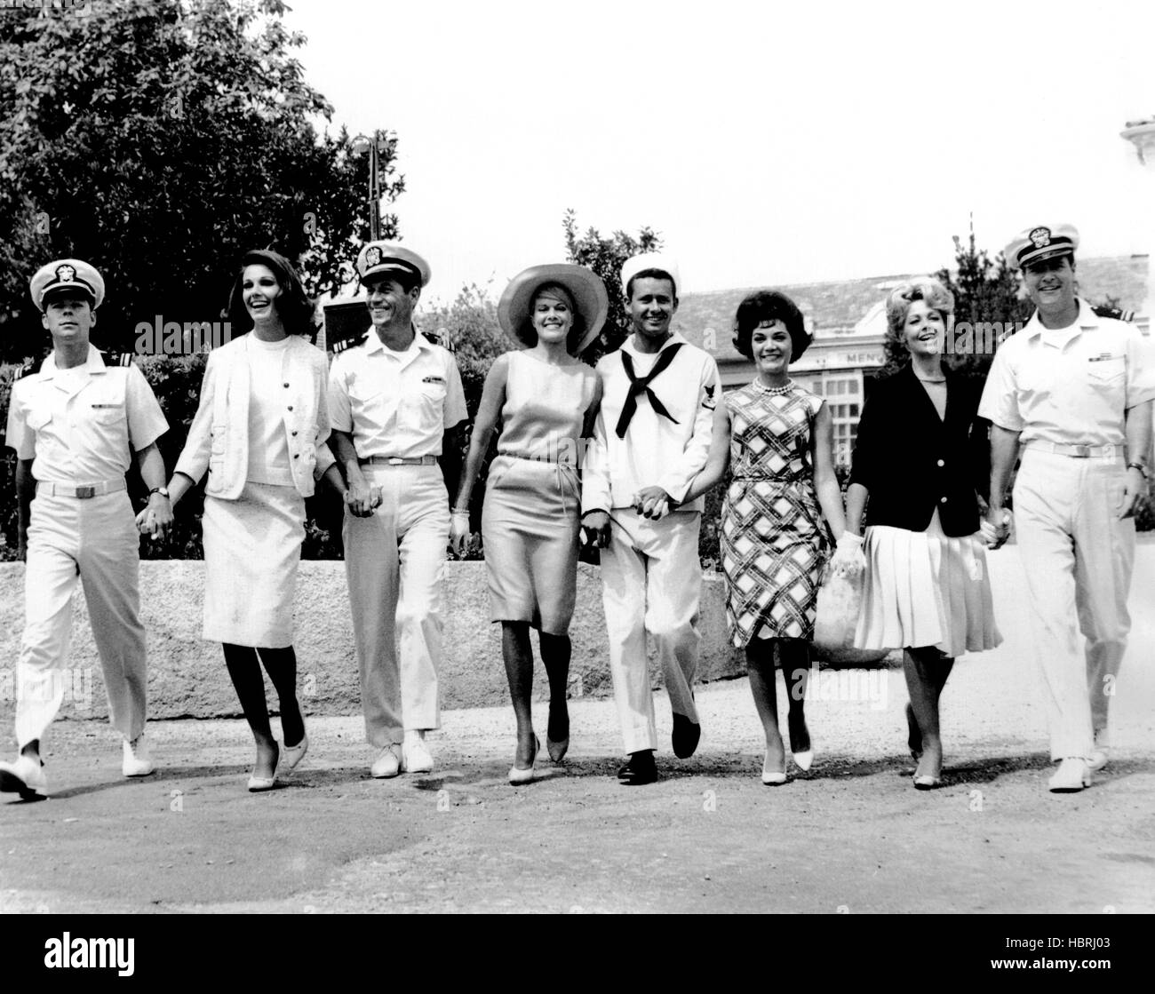 Folgen SIE die jungen, von links, Russ Tamblyn, Paula Prentiss, Ron ...