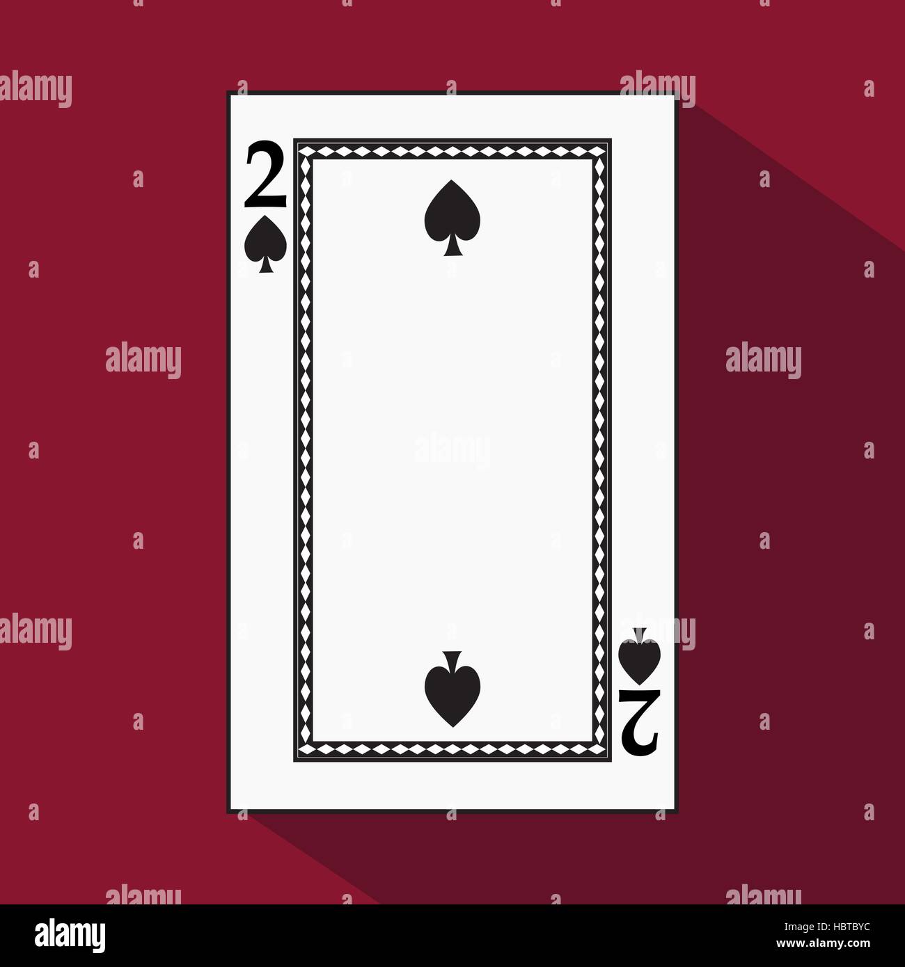 Spielkarte. die Symbol-Bild ist einfach. Peak-Spider zwei 2 mit weißen ...