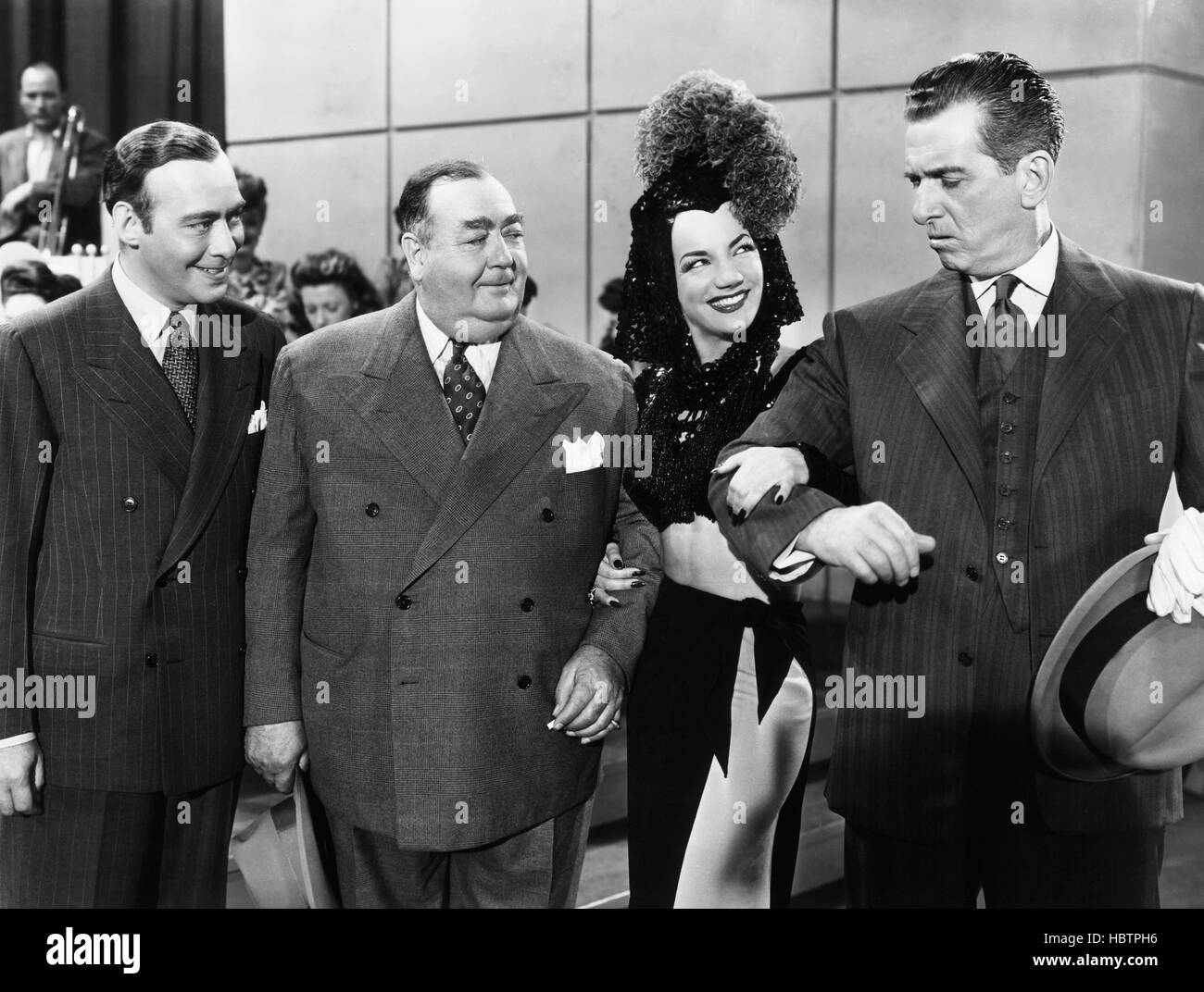 DER Bande alle hier, von links: Phil Baker, Eugene Pallette, Carmen ...