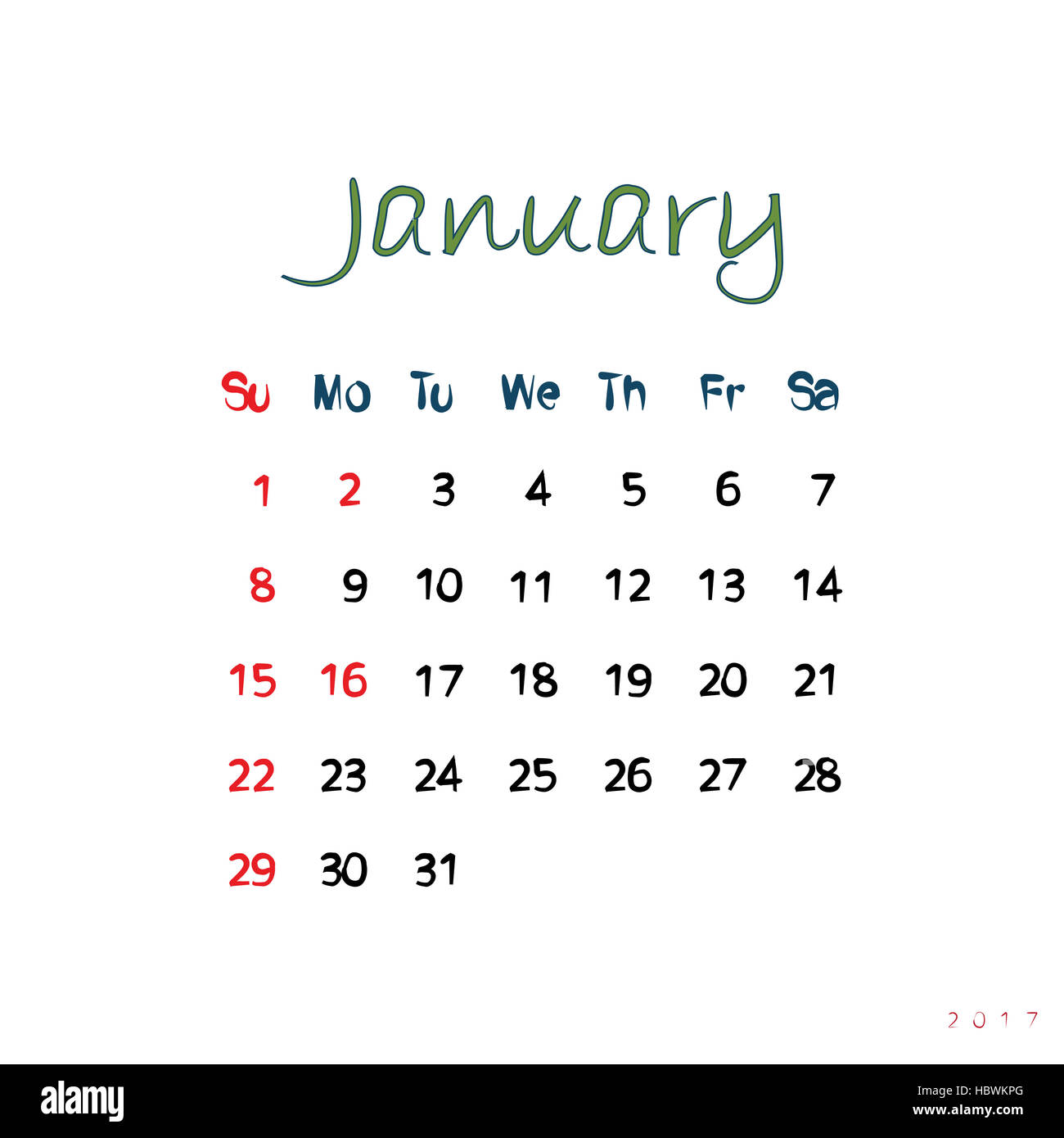 Der monat januar zeichnung Ausgeschnittene Stockfotos und -bilder - Alamy