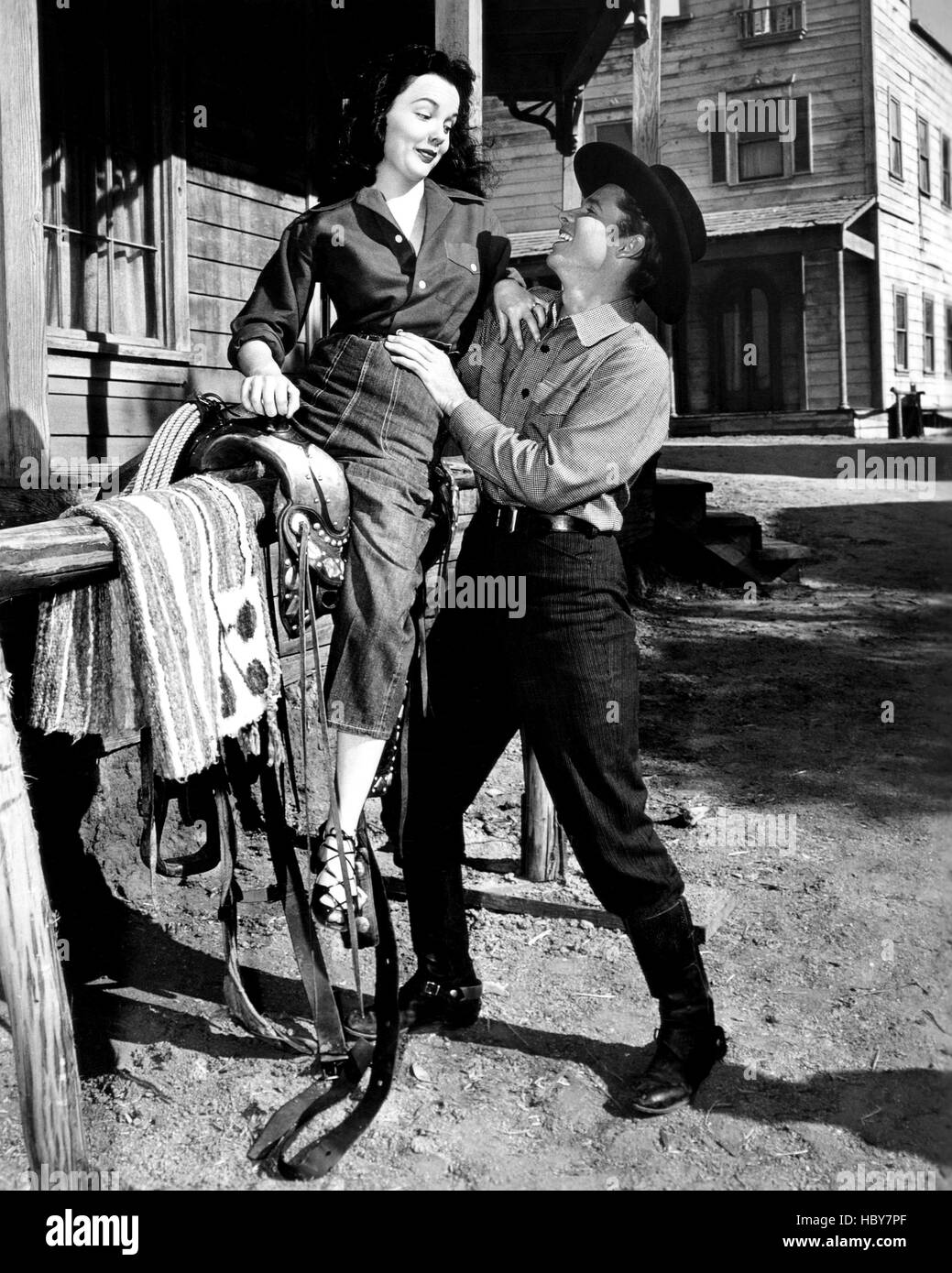 Kind aus TEXAS, von links: Wandra Hendrix Besuch Ehemann Audie Murphy ...