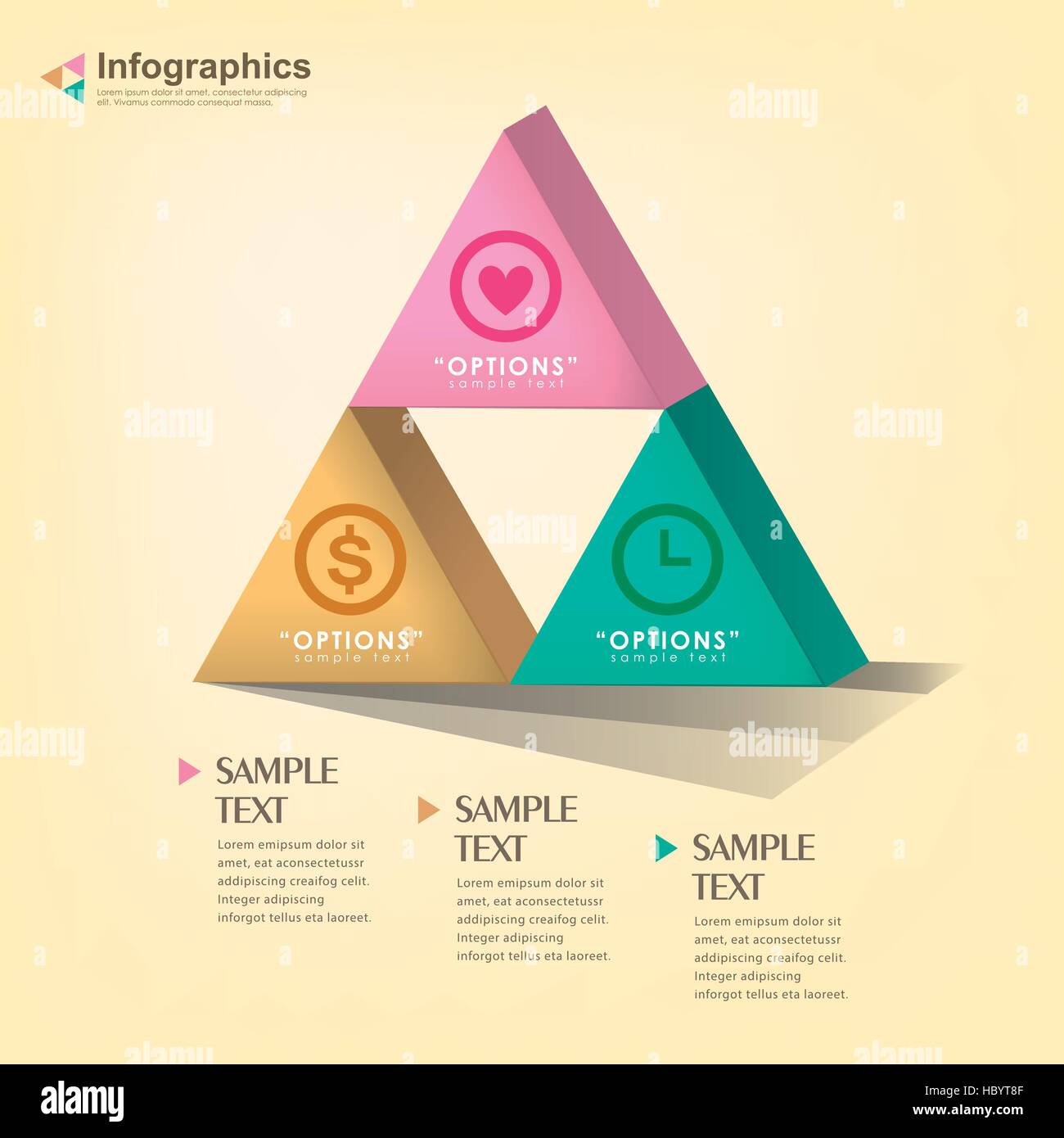 Vektor abstrakt 3d Pyramidenelemente Art Infografik Stock-Vektorgrafik ...