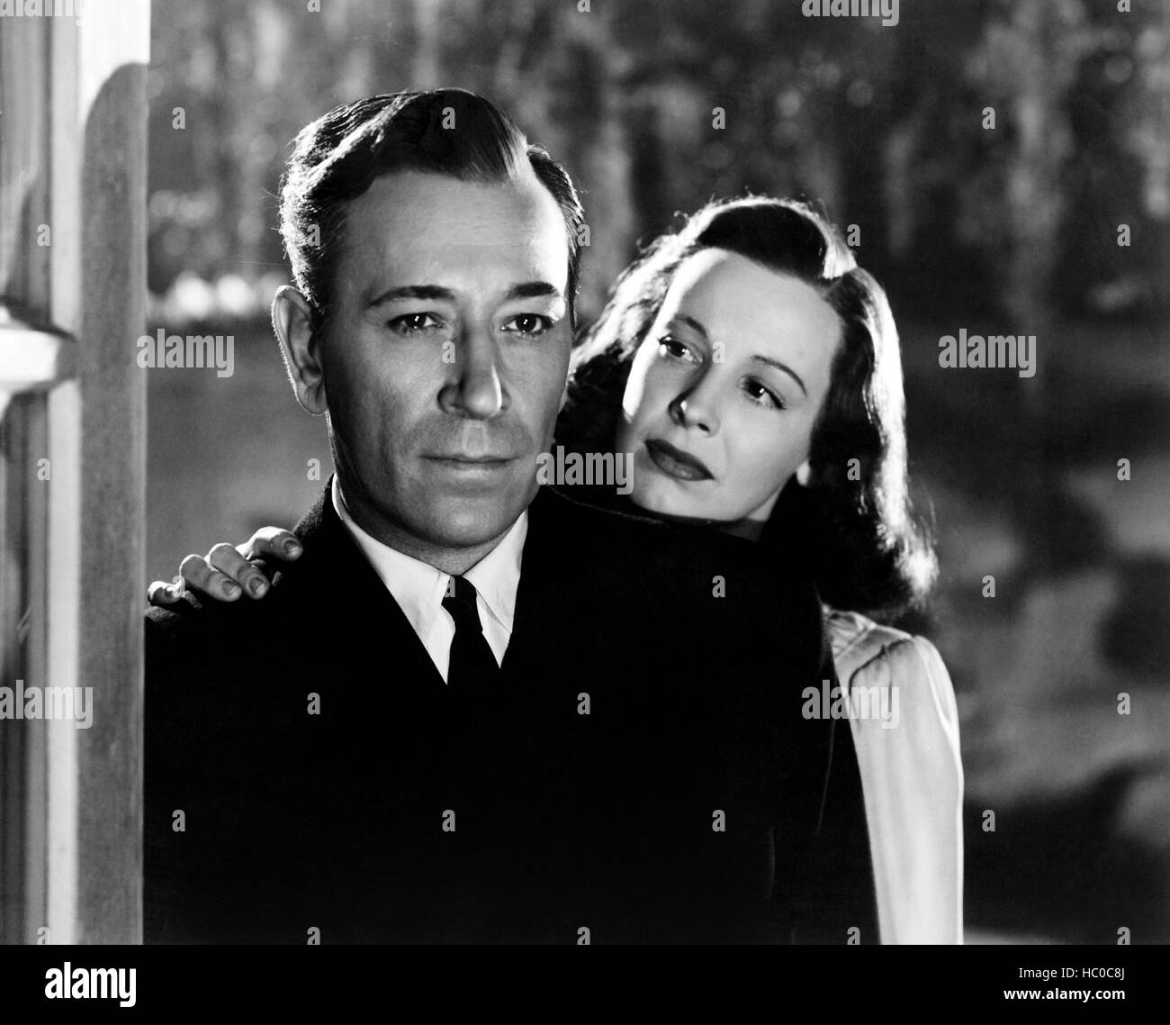 JOHNNY ANGEL, von links: George Raft, Signe Hasso, 1945 Stockfotografie ...