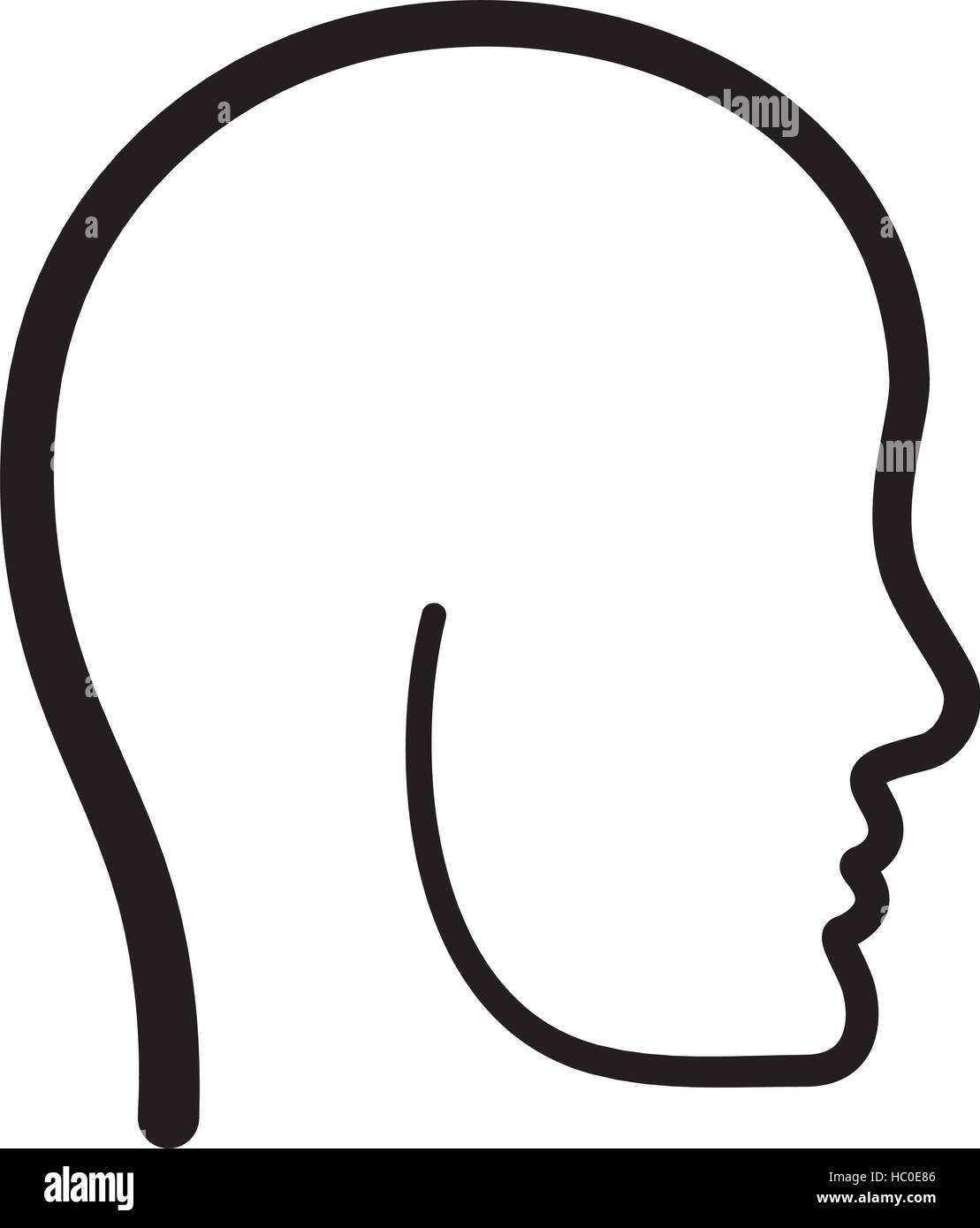 menschliche Kopf Silhouette Symbol Vektor Illustration Grafik-design ...