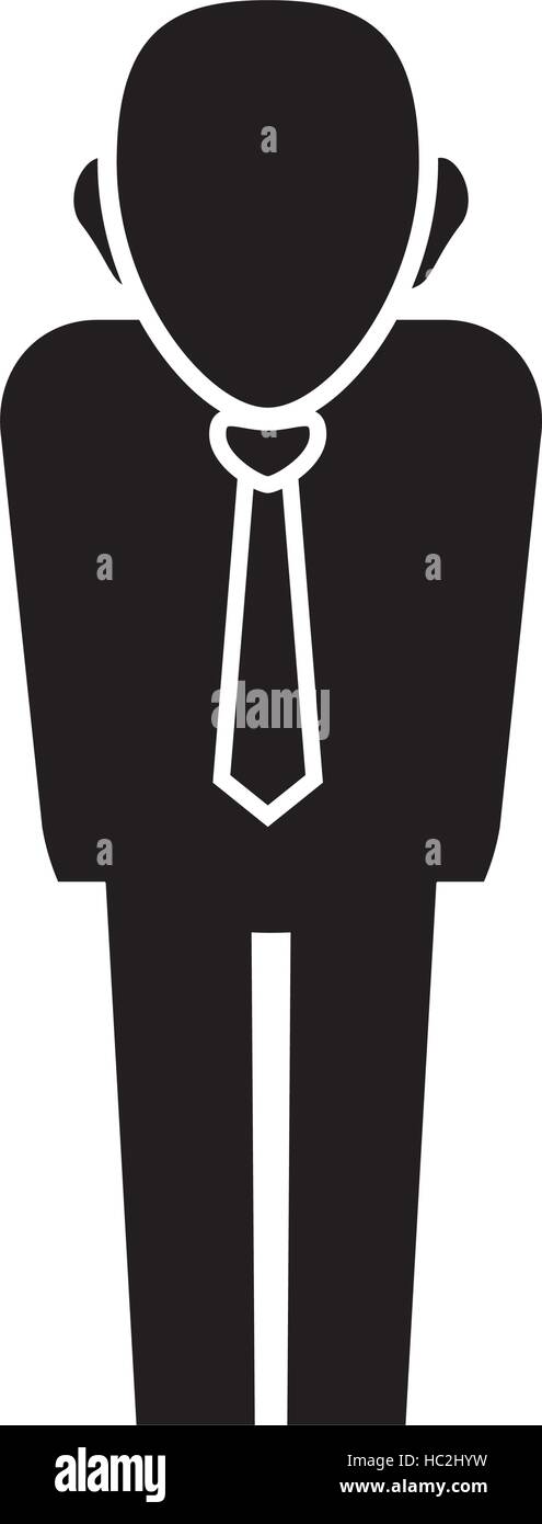 Geschäftsmann executive Piktogramm Stock-Vektorgrafik - Alamy