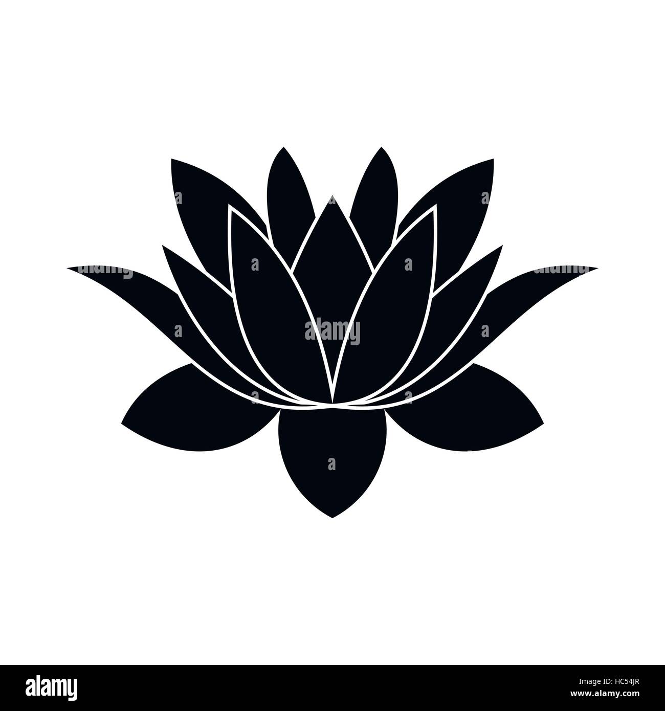 Lotus Blume Symbol, einfachen Stil Stock-Vektorgrafik - Alamy