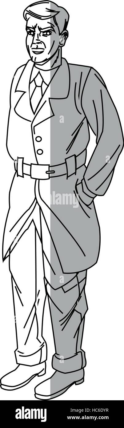 Inspector man cartoon design -Fotos und -Bildmaterial in hoher ...