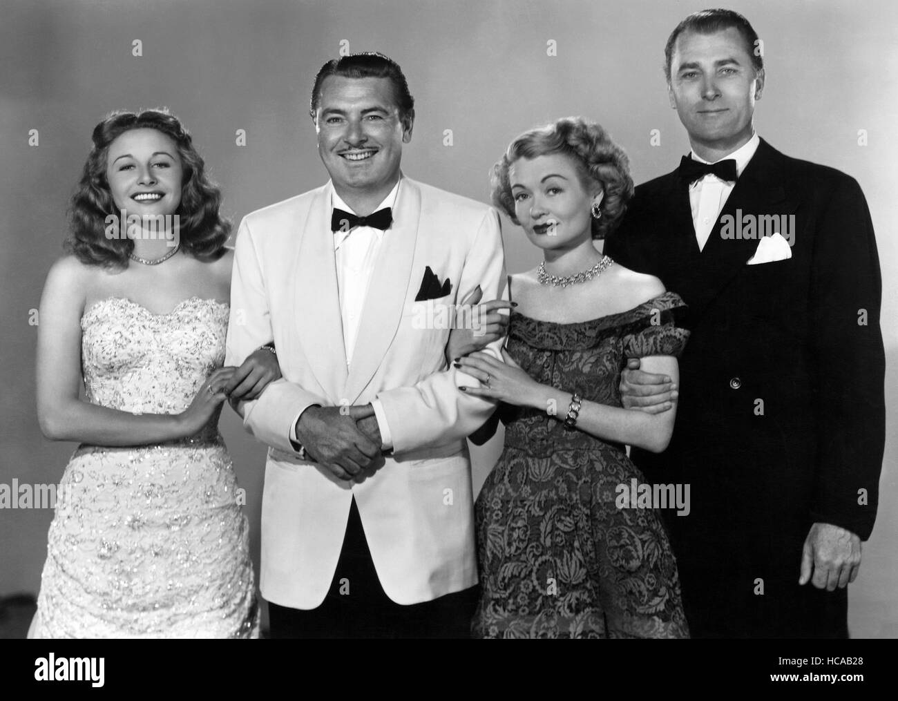 ANGEL ON THE AMAZON, von links: Vera Ralston, George Brent, Constance Bennett, Brian Aherne ...