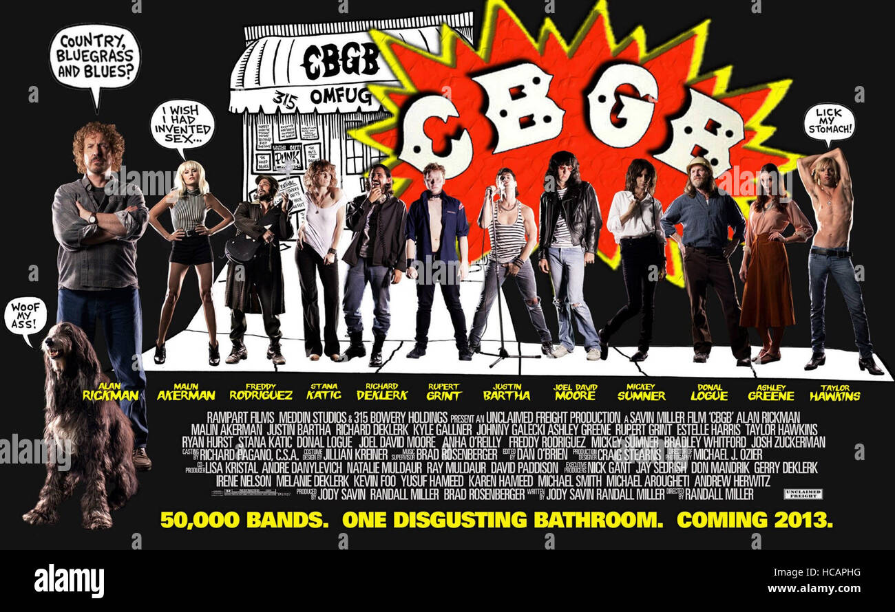 CBGB, internationale Plakatkunst, von links: Alan Rickman, als hügelig ...