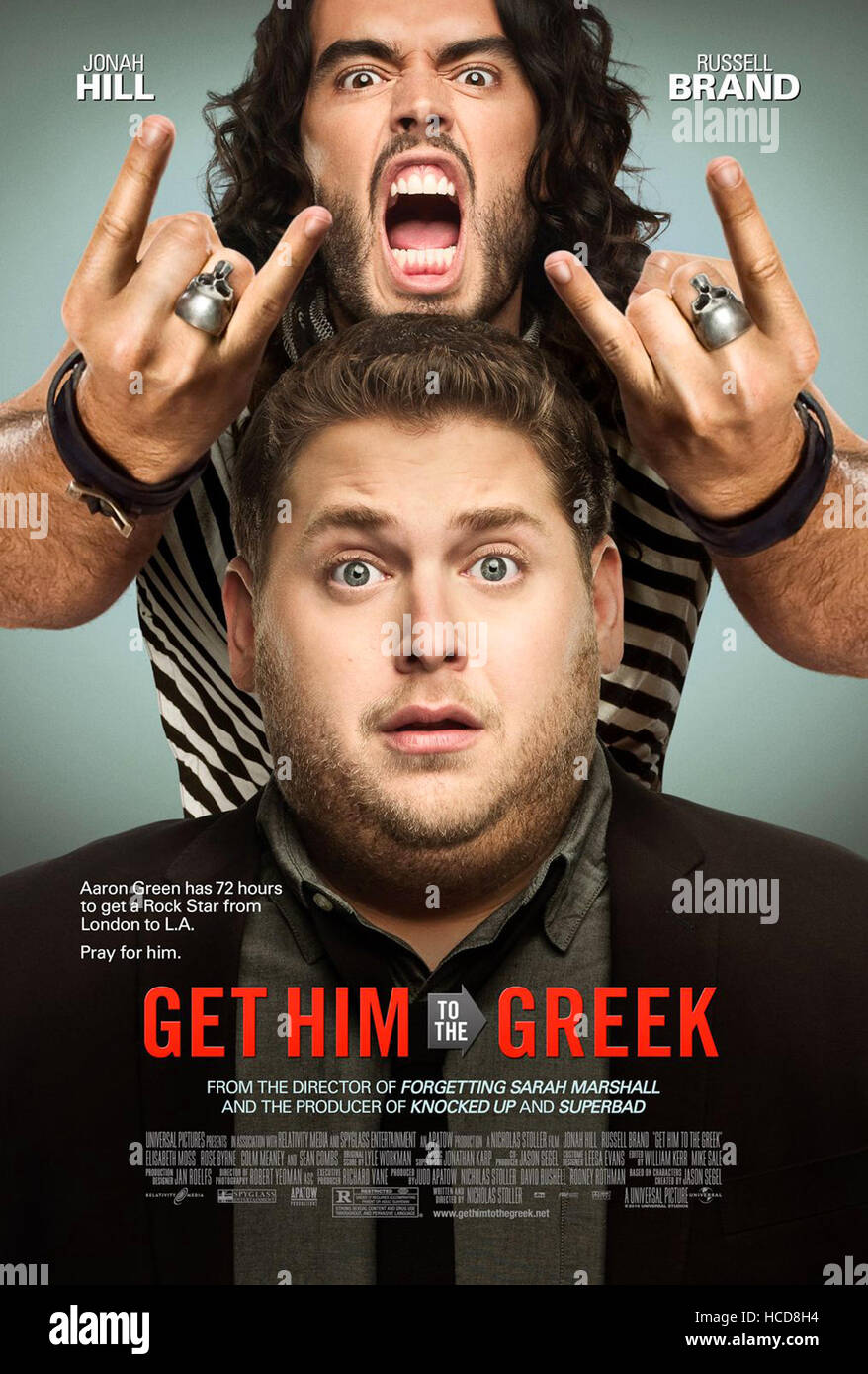 Erhalten Sie ihn zu der griechischen, von oben: Russell Brand, Jonah ...