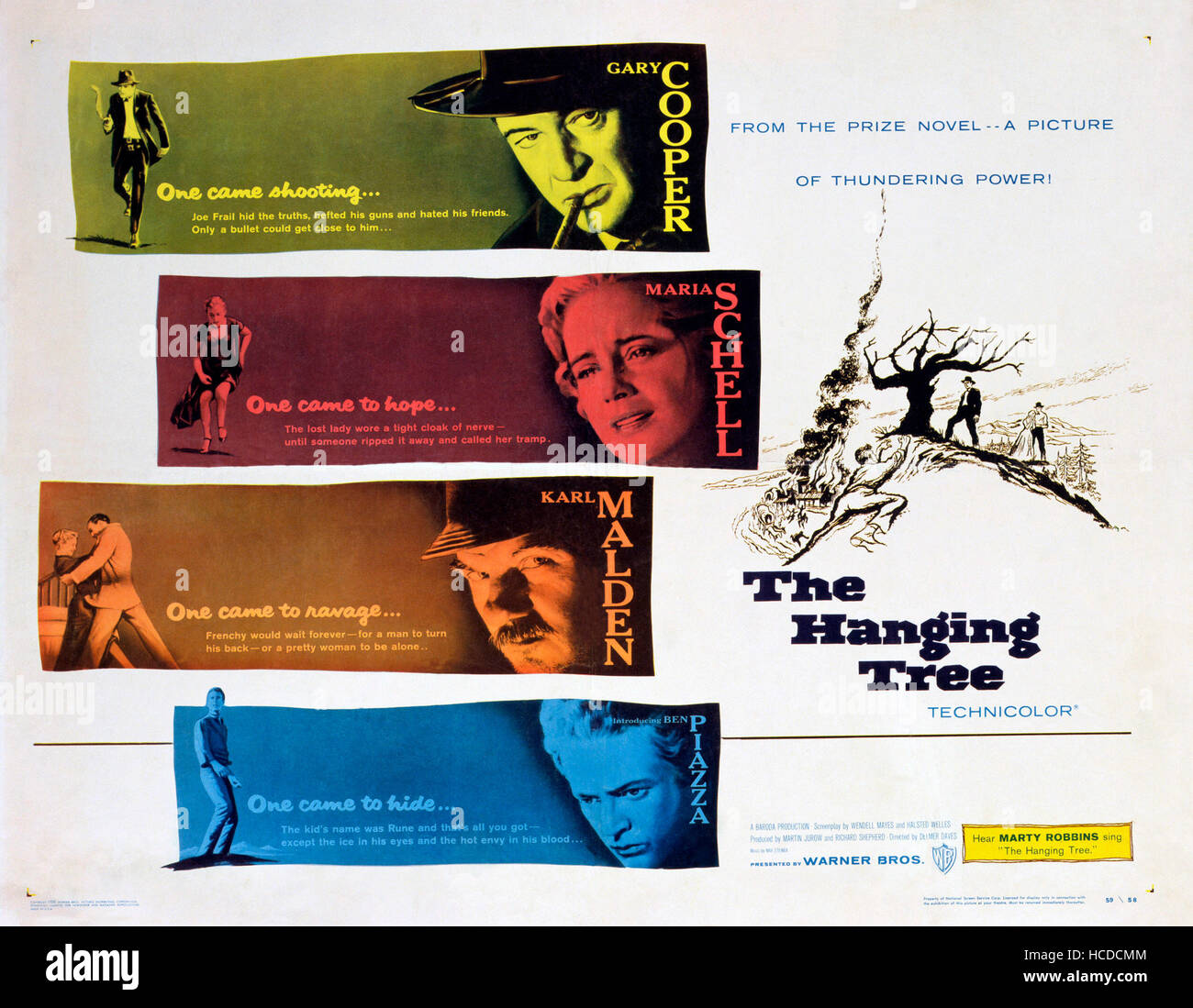 DER HANGING TREE, von oben nach unten: Gary Cooper, Maria Schell, Karl ...