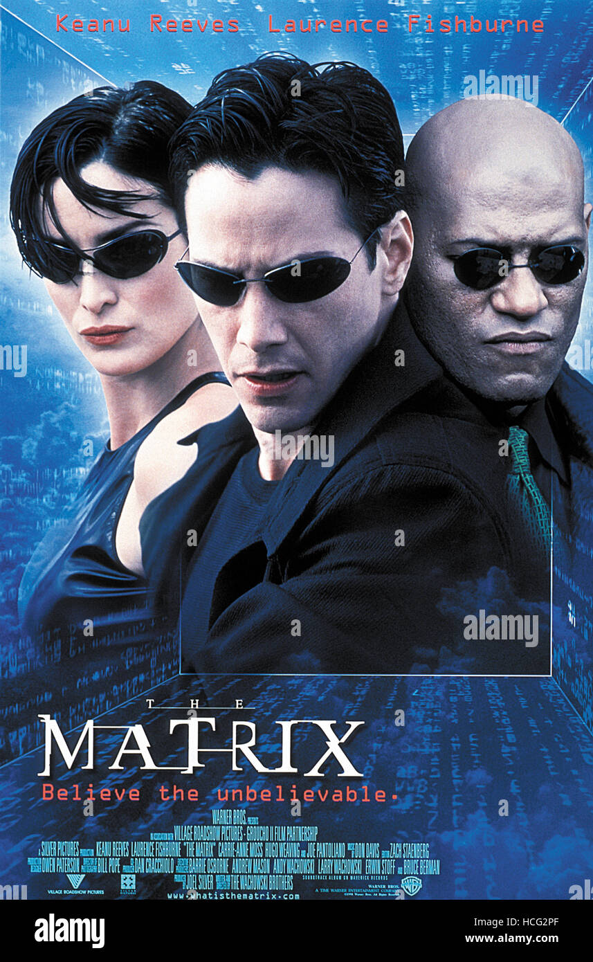 DIE MATRIX, Carrie-Anne Moss, Keanu Reeves, Laurence Fishburne, 1999 ...