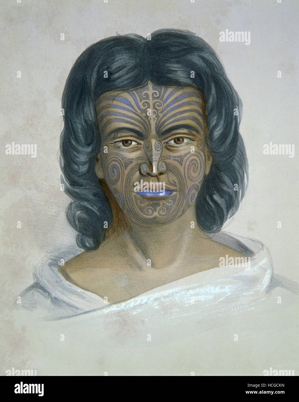Maori tattoo head -Fotos und -Bildmaterial in hoher Auflösung – Alamy