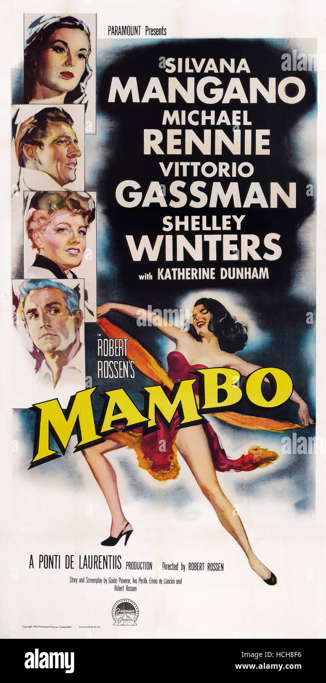 MAMBO, US Plakatkunst von oben: Michael Rennie, Shelley Winters ...