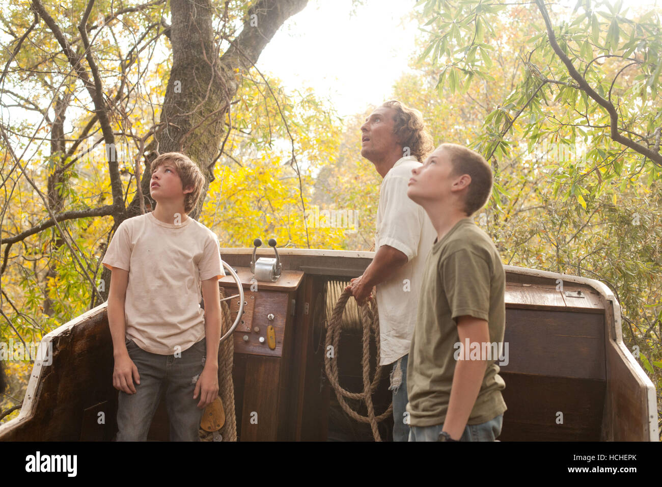 Schlamm, von links: Tye Sheridan, Matthew McConaughey, Jacob Lofland ...