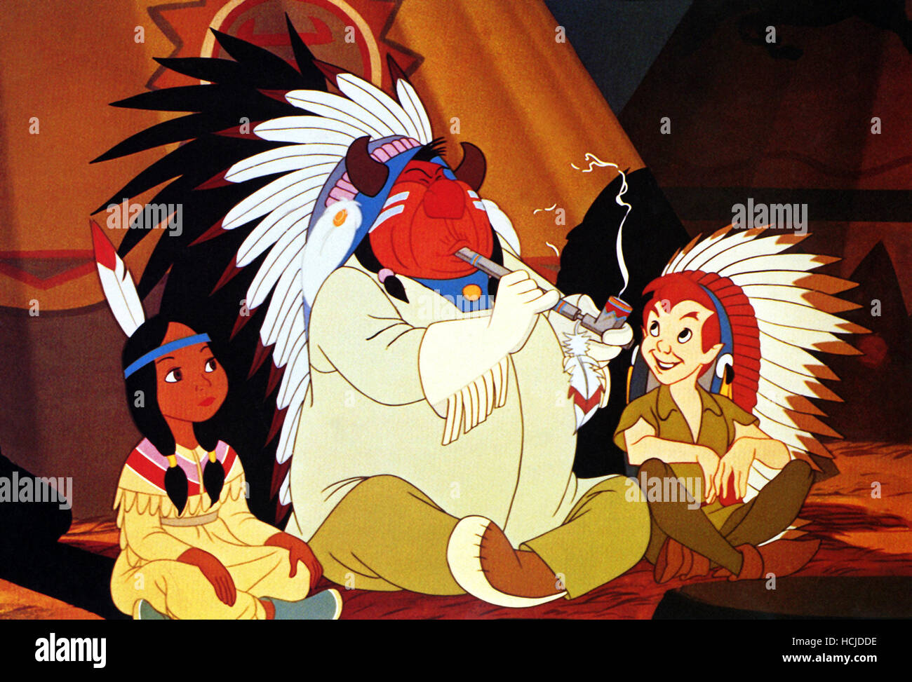 PETER PAN, von links: Prinzessin Tiger Lily, Indianerhäuptling, Peter ...