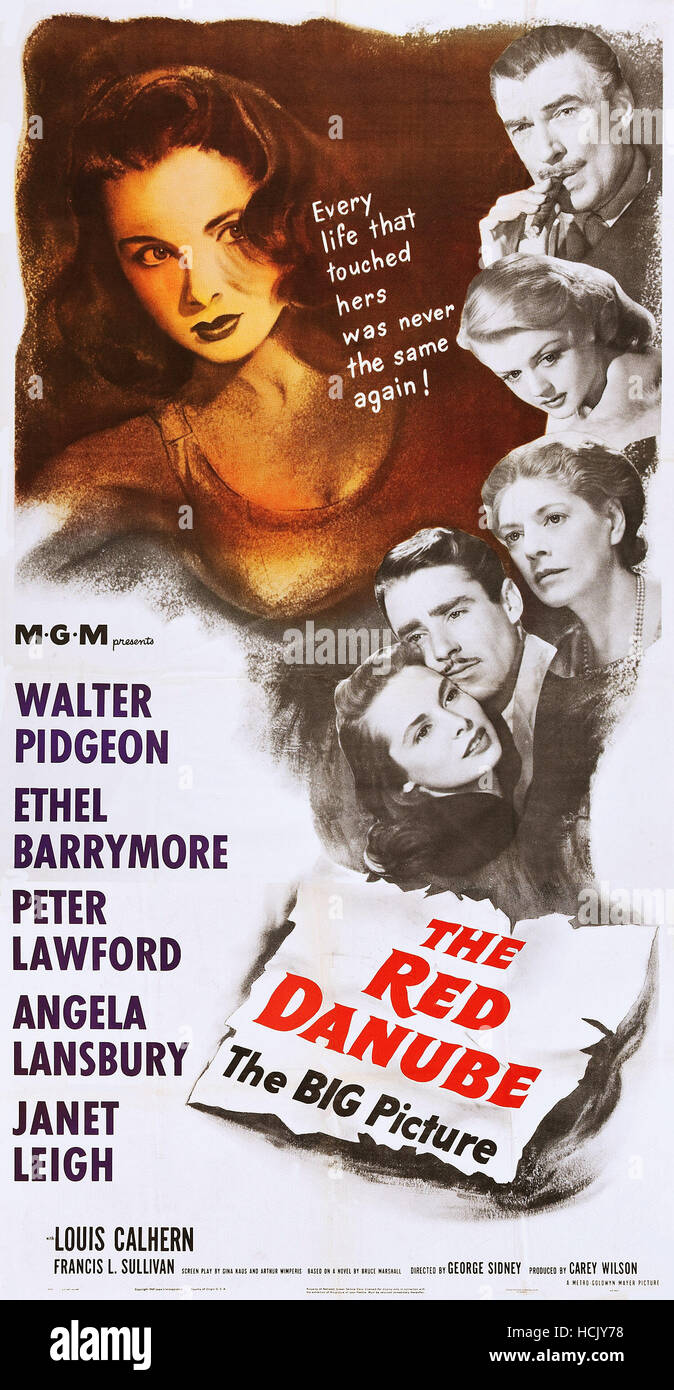 DIE rote Donau, uns Plakatkunst, rechts, von oben nach unten: Walter ...