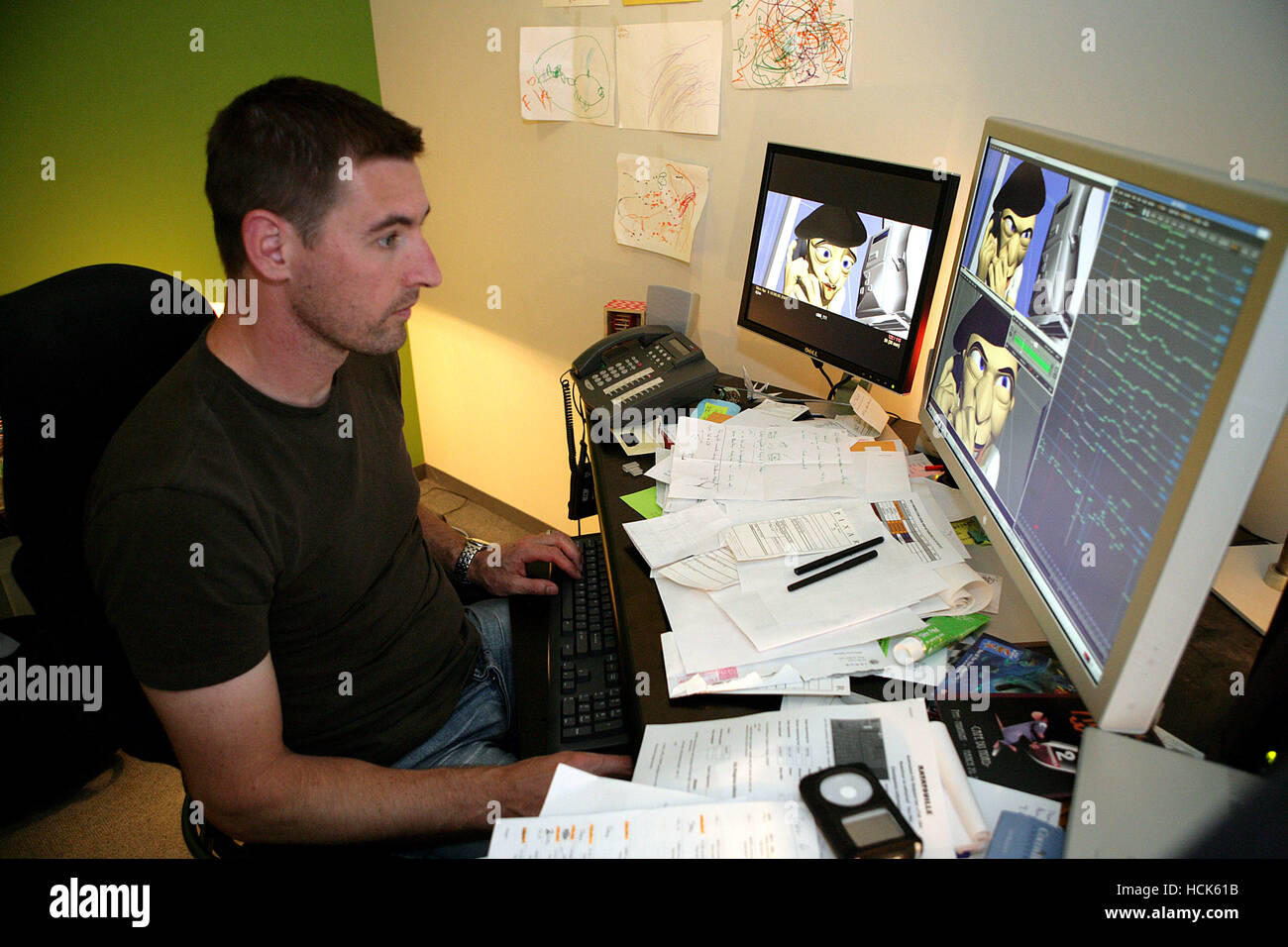RATATOUILLE, Animator Dylan Brown, am Set, 2007. © Walt Disney Co ...