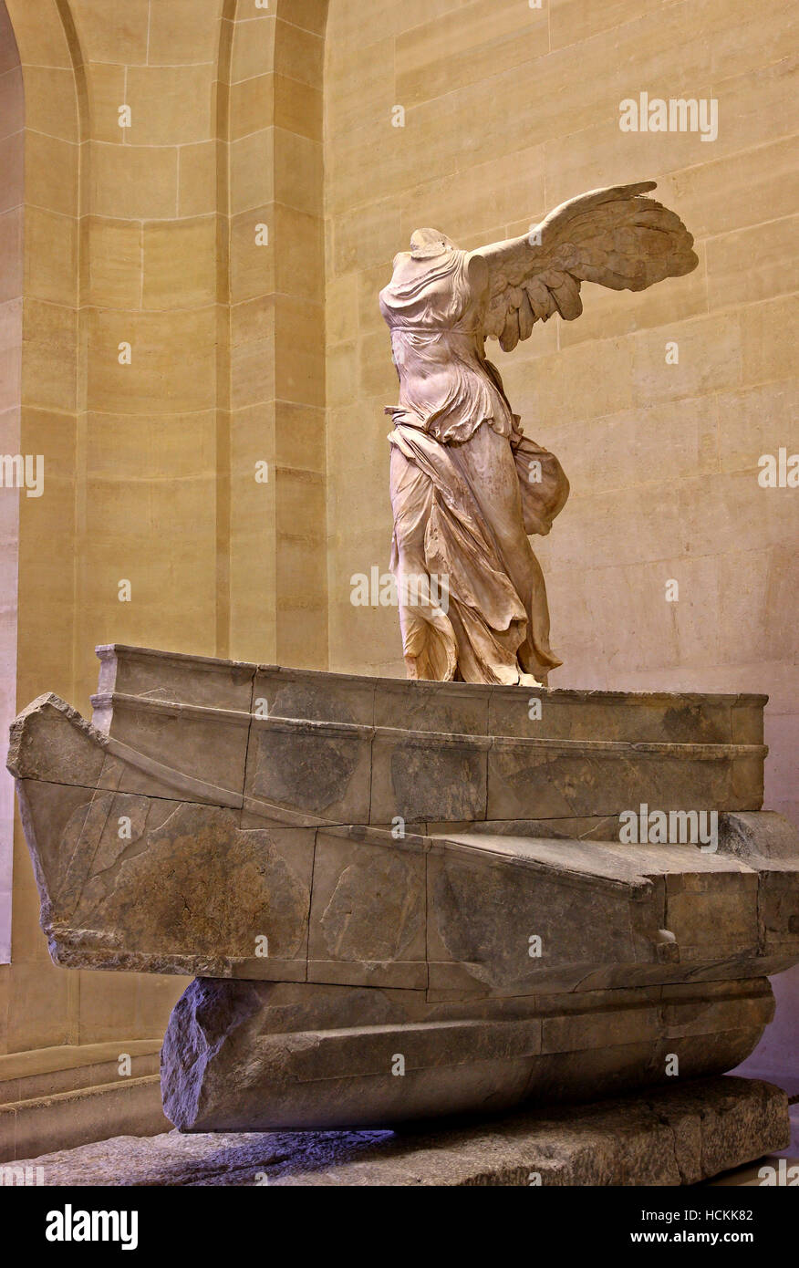 Die "Nike von Samothrake ("Nike") von Samothrake", dem Louvre, Paris ...