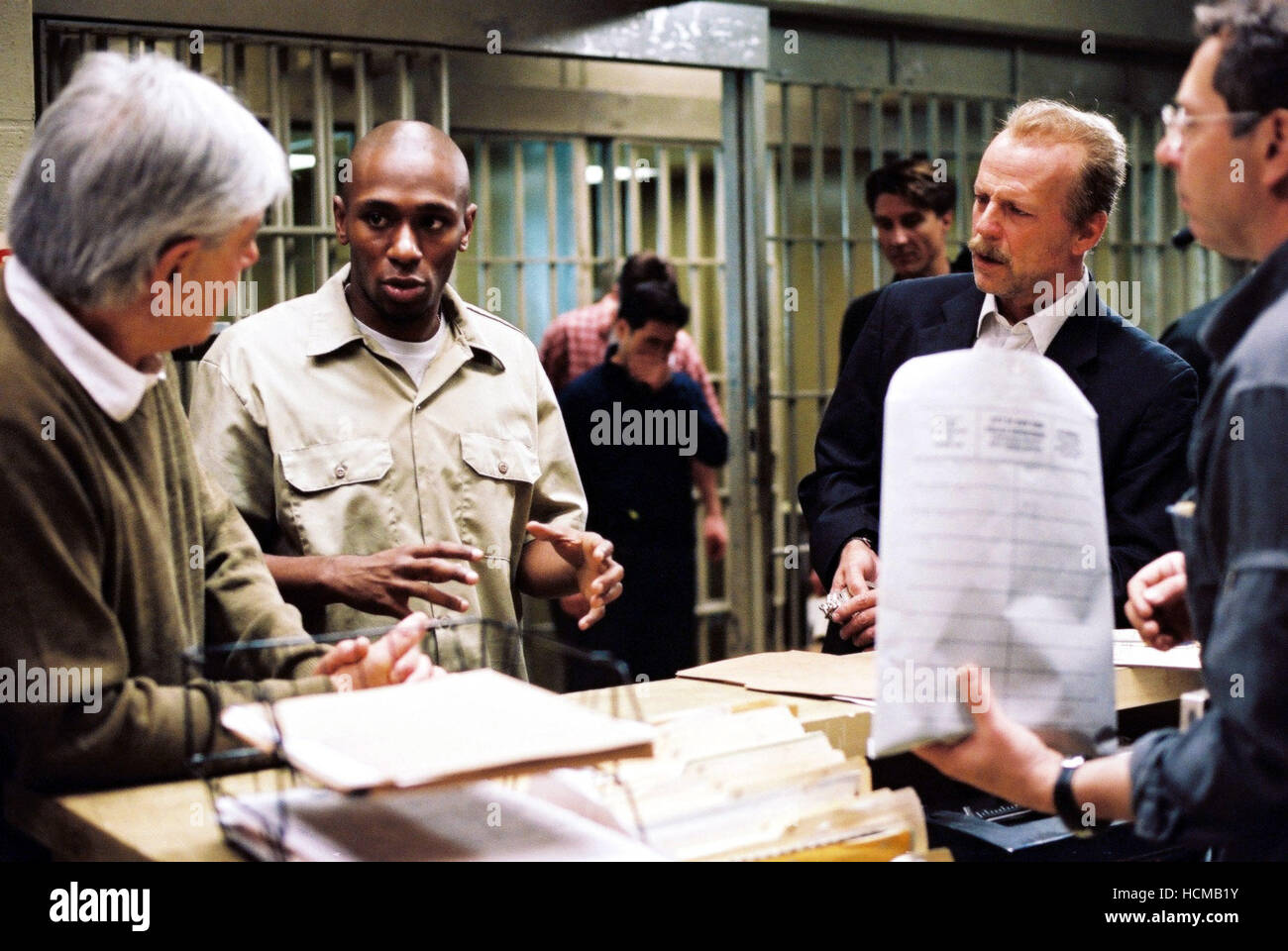 16 BLOCKS, Direktor Richard Donner, Mos Def, Bruce Willis, am Set, 2006 ...