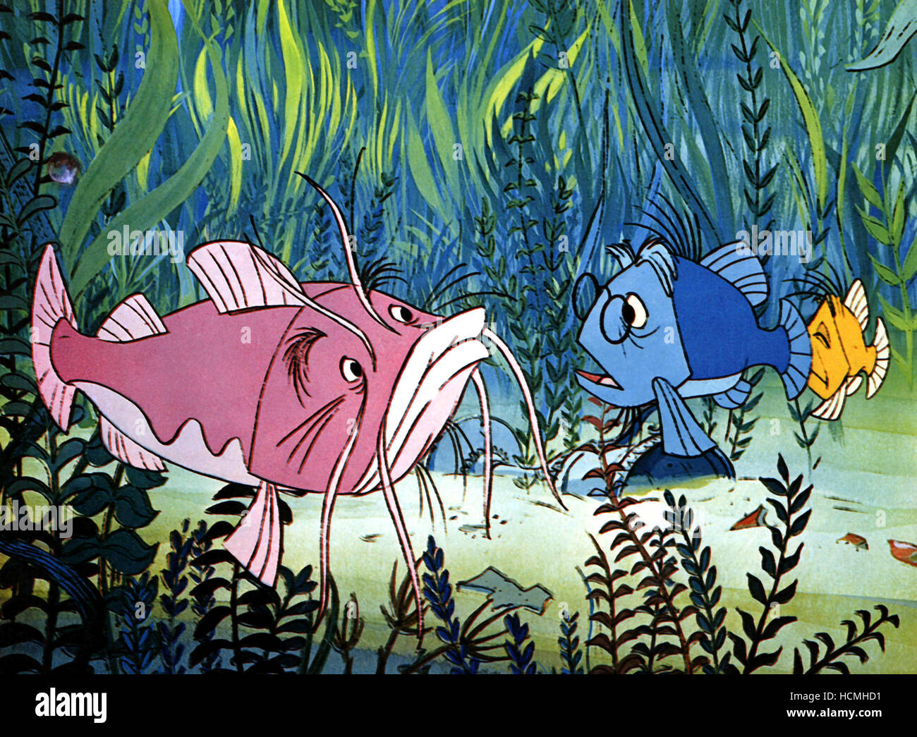 SWORD IN THE STONE, Center: Merlin (wie ein Fisch), King Arthur (aka ...