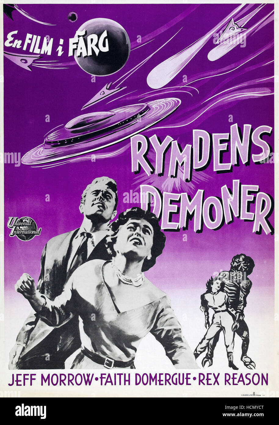 Diese Insel Erde, (aka RYMDENS DEMONER), schwedische Plakat, von links ...