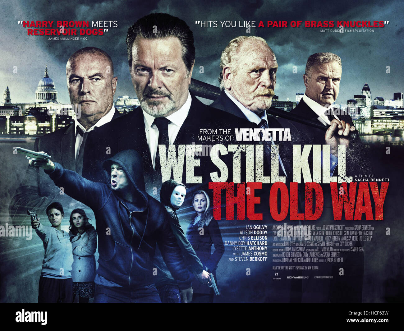 WIR immer noch töten die alte Weise, britische Plakat oben, von links ...