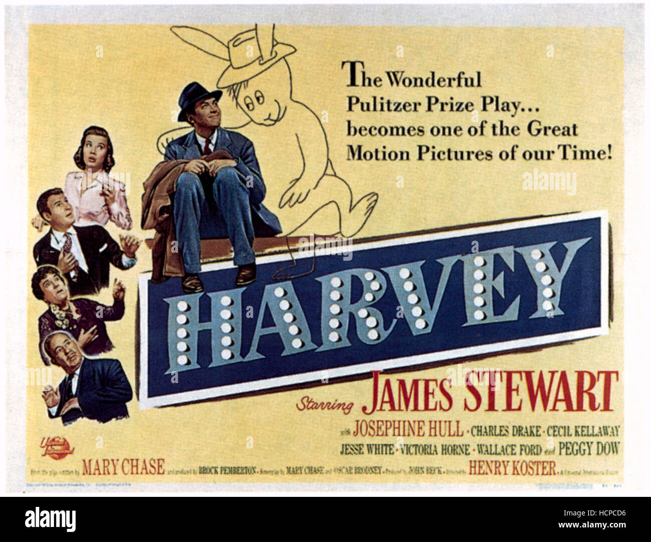 HARVEY, oben-unten links: Victoria Horne, Jesse White, Josephine Hull ...