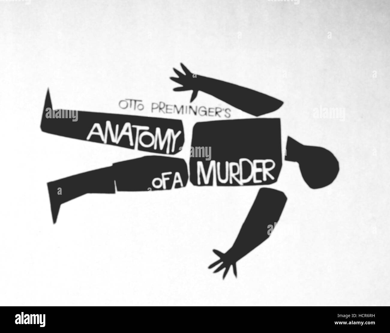 ANATOMY OF A MURDER, Logo, Plakatkunst, 1959 Stockfotografie - Alamy
