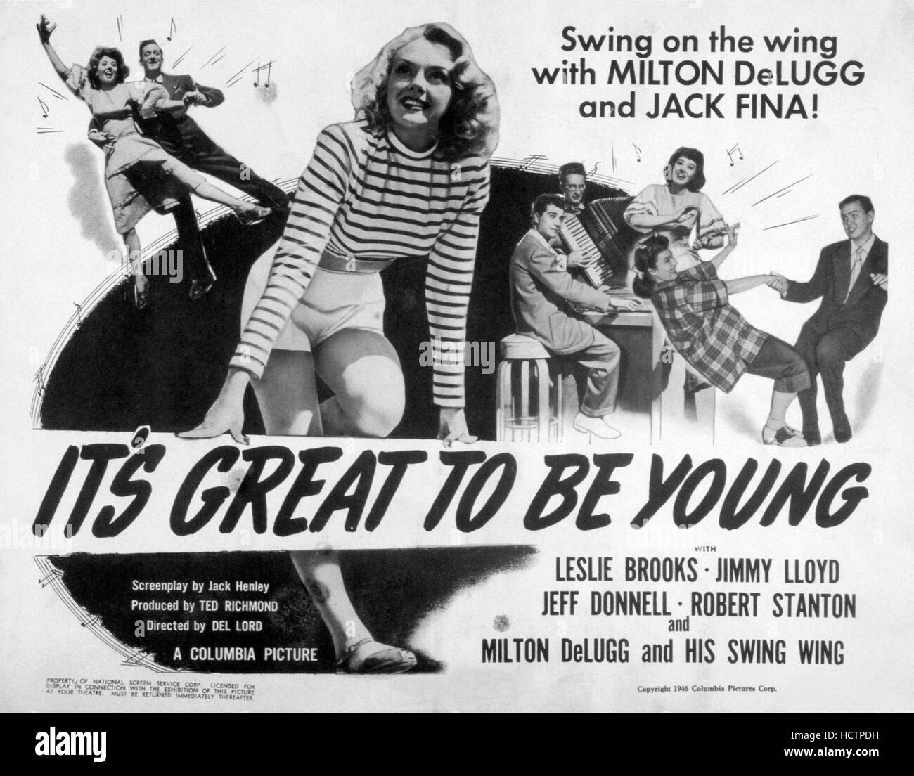 Es ist groß zu sein jung, Leslie Brooks (vorne), Jack Fina (Klavier ...