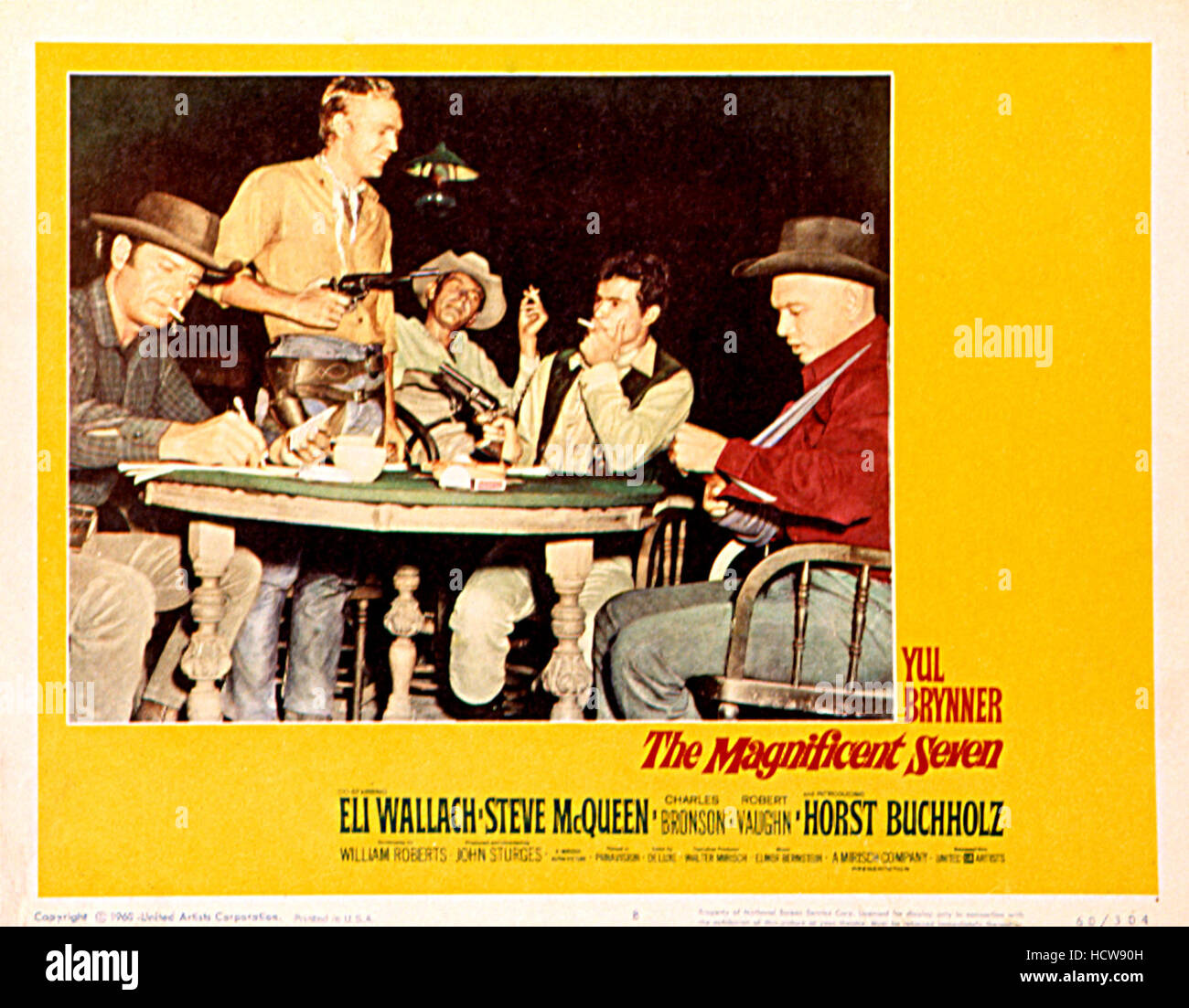 DIE glorreichen sieben, Brad Dexter, Steve McQueen, James Coburn, Horst Buchholz, Yul Brynner ...