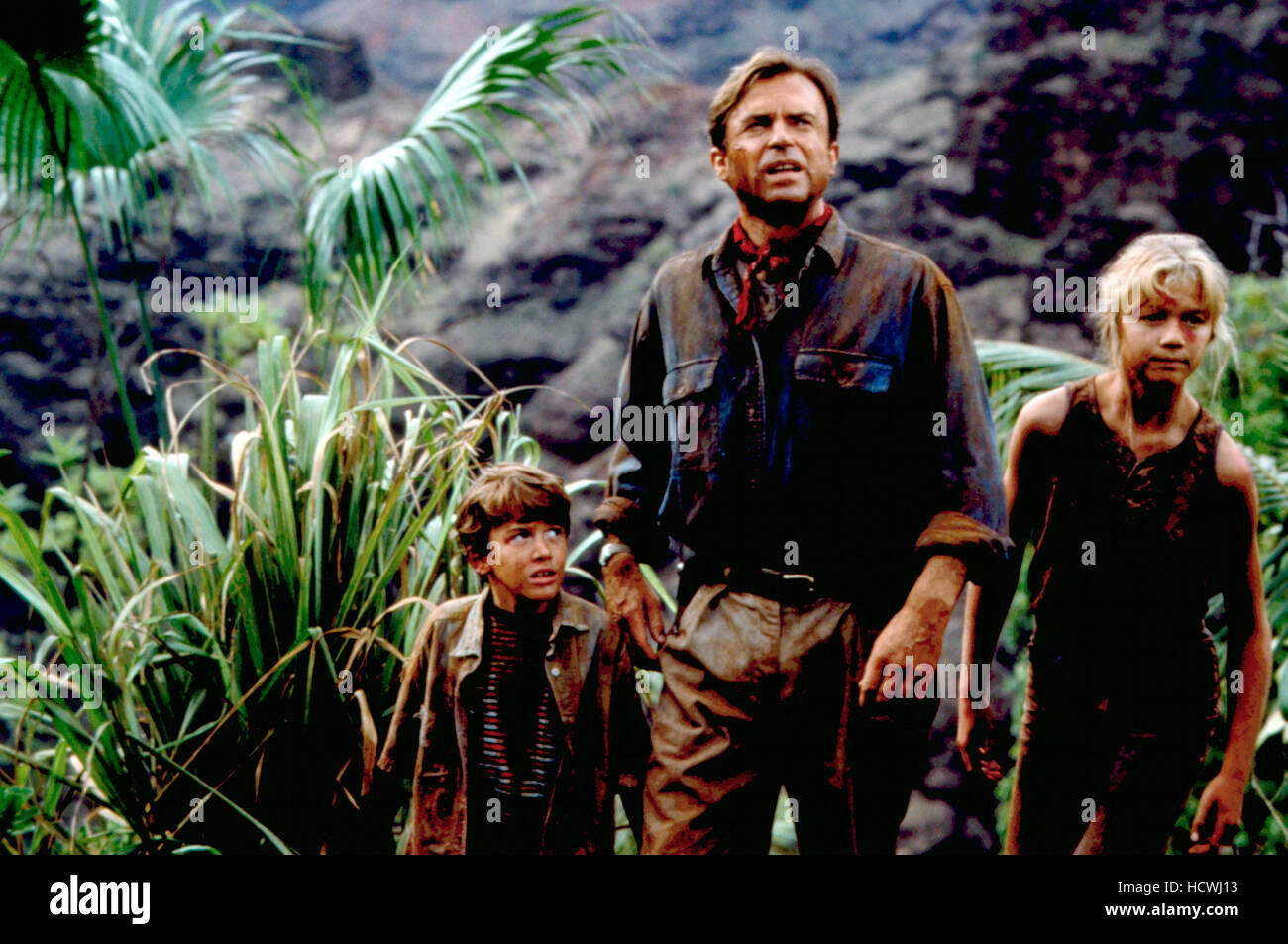 JURASSIC PARK, Joseph Mazzello, Sam Neill, Ariana Richards, 1993. © MCA ...