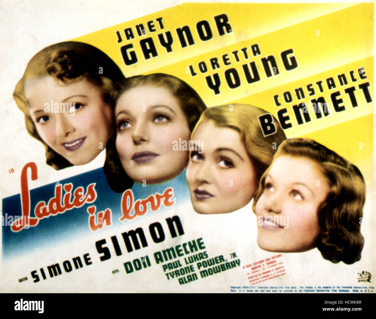 Damen IN der Liebe, Janet Gaynor, Loretta Young, Constance Bennett ...
