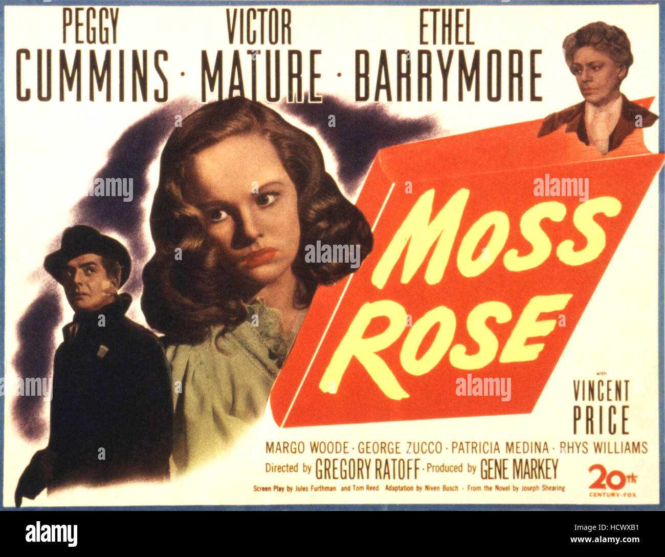 MOSS ROSE, Victor Mature, Peggy Cummins, Ethel Barrymore, 1947, TM und ...