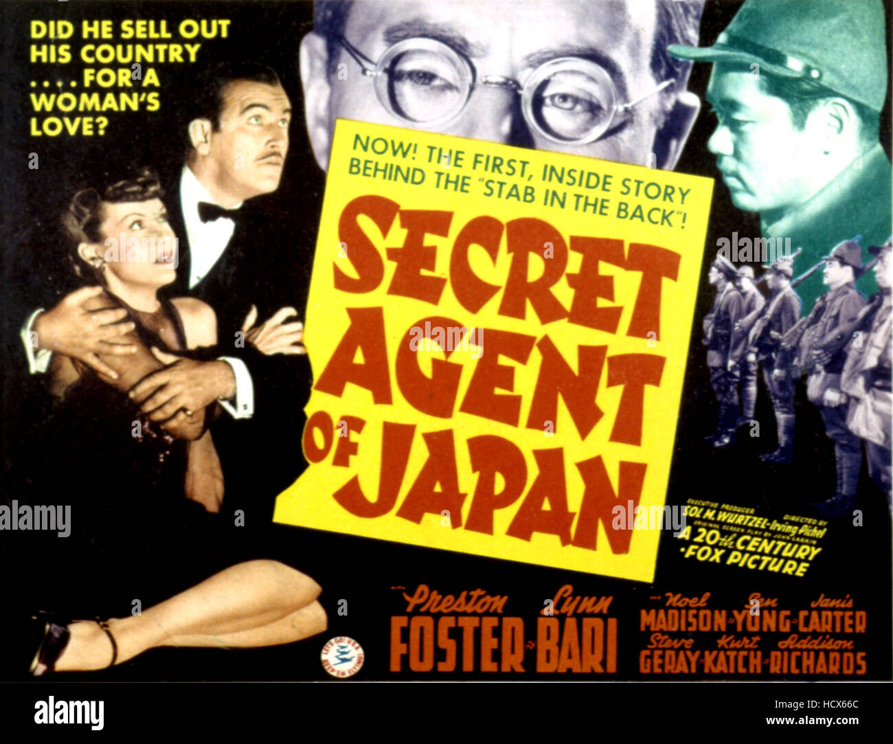 Geheimagent von JAPAN, Lynn Bari, Preston Foster, 1942, (c) 20th ...
