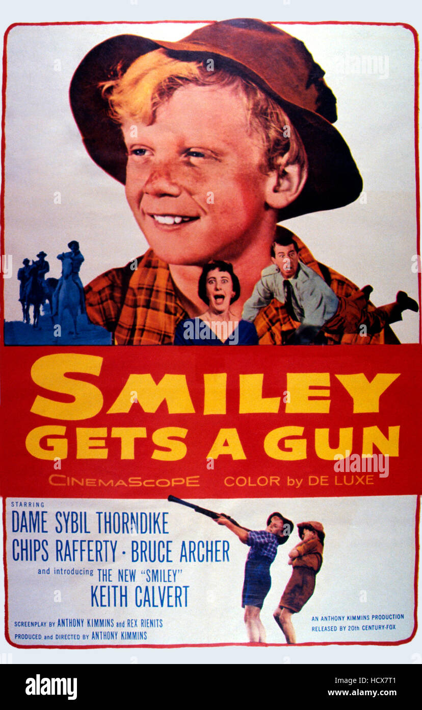 SMILEY bekommt A GUN, US-Poster, Keith Calvert (oben), 1958, TM ...