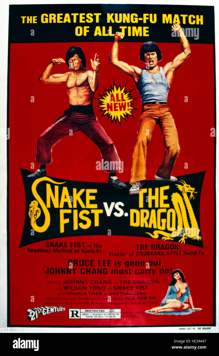 SNAKE FIST VS. DER Drache, (aka HOU HSING KOU SHOU), US-Plakat, 1979 ...
