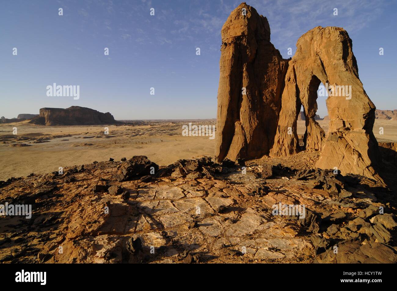 D'Anoa natürliche Bogen, Sahara Wüste, Ennedi, Tschad, Afrika ...