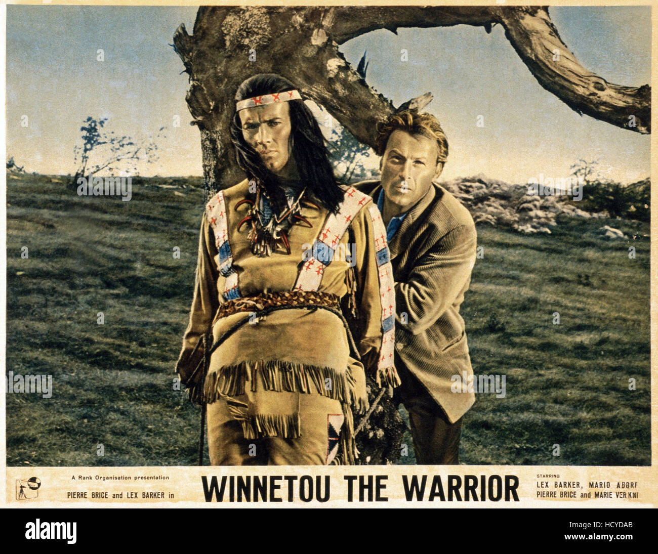 WINNETOU THE WARRIOR, (aka APACHE GOLD, aka WINNETOU - 1. TEIL), US-Lobbycard, von links: Pierre ...