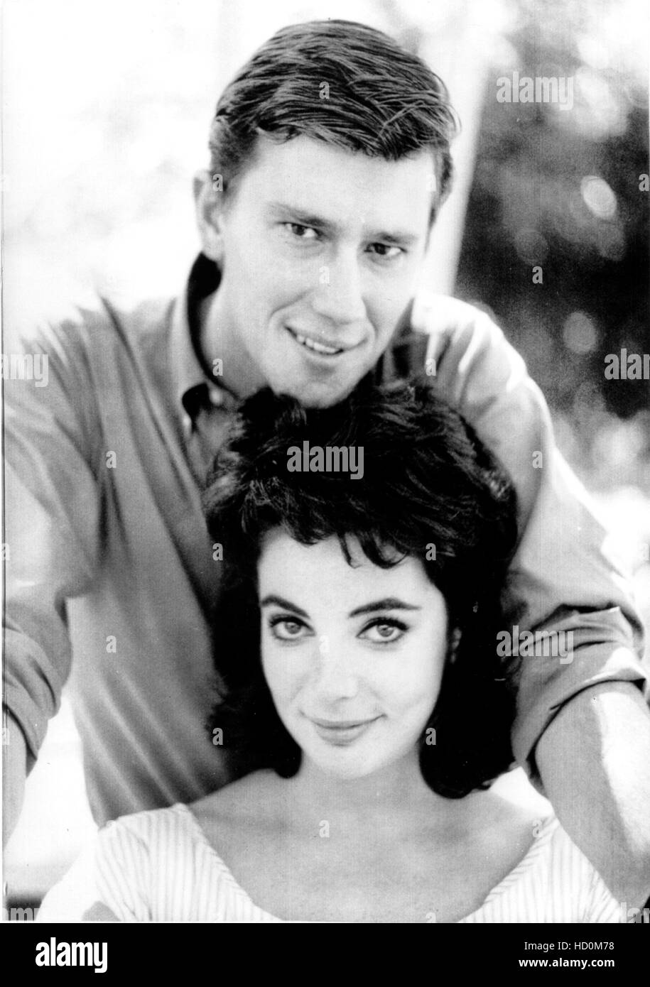 Andrew Prine, Top, mit seiner Freundin, Schauspielerin Karyn Kupcinet ...